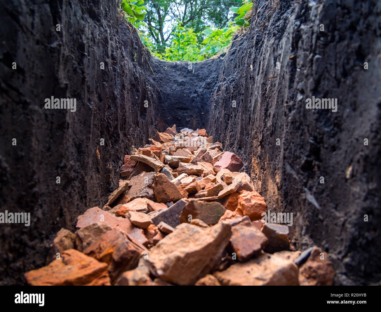 Rubble trench foundation hi-res stock photography and images - Alamy
