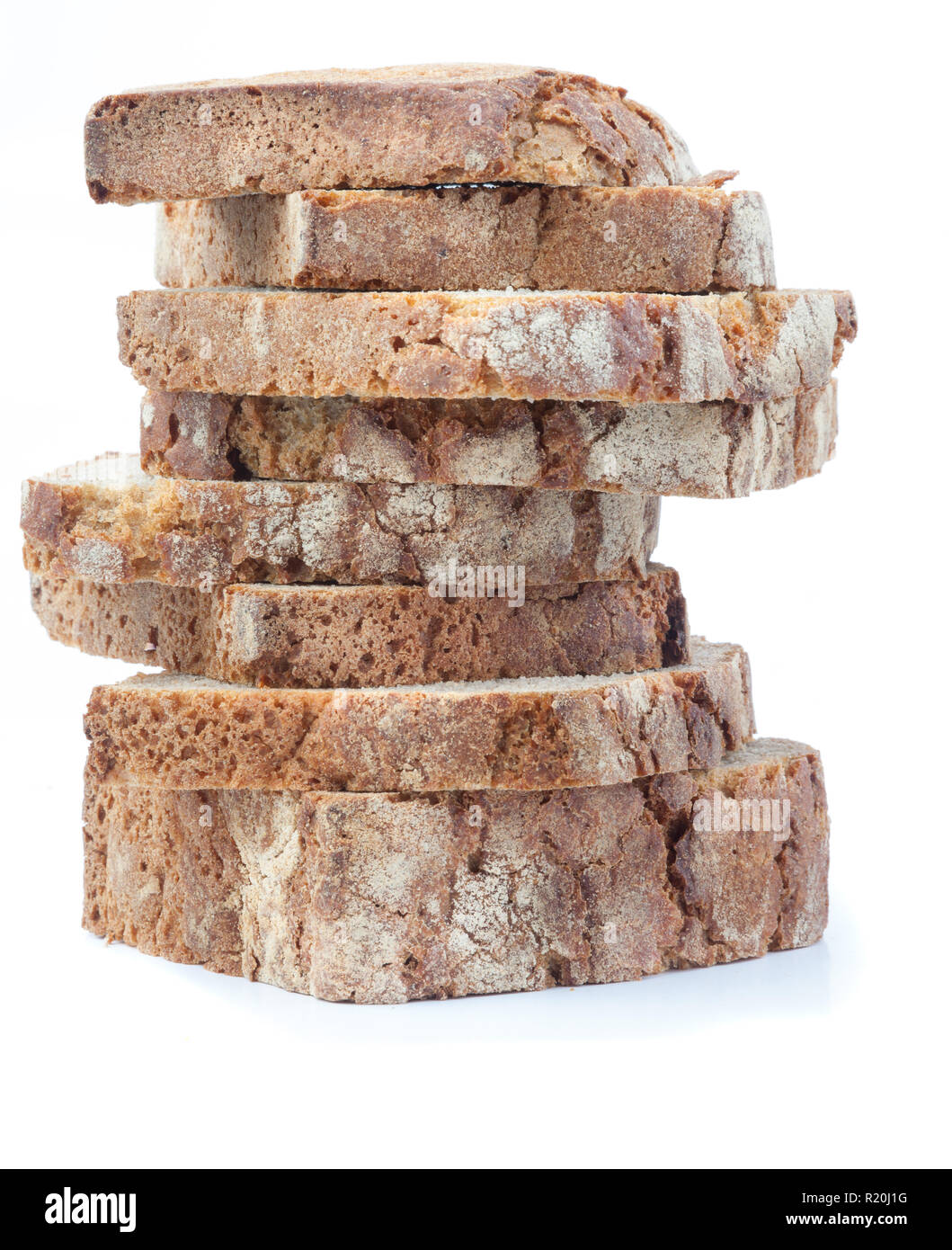 Sliced rye bread. Isolated on white background Stock Photo - Alamy