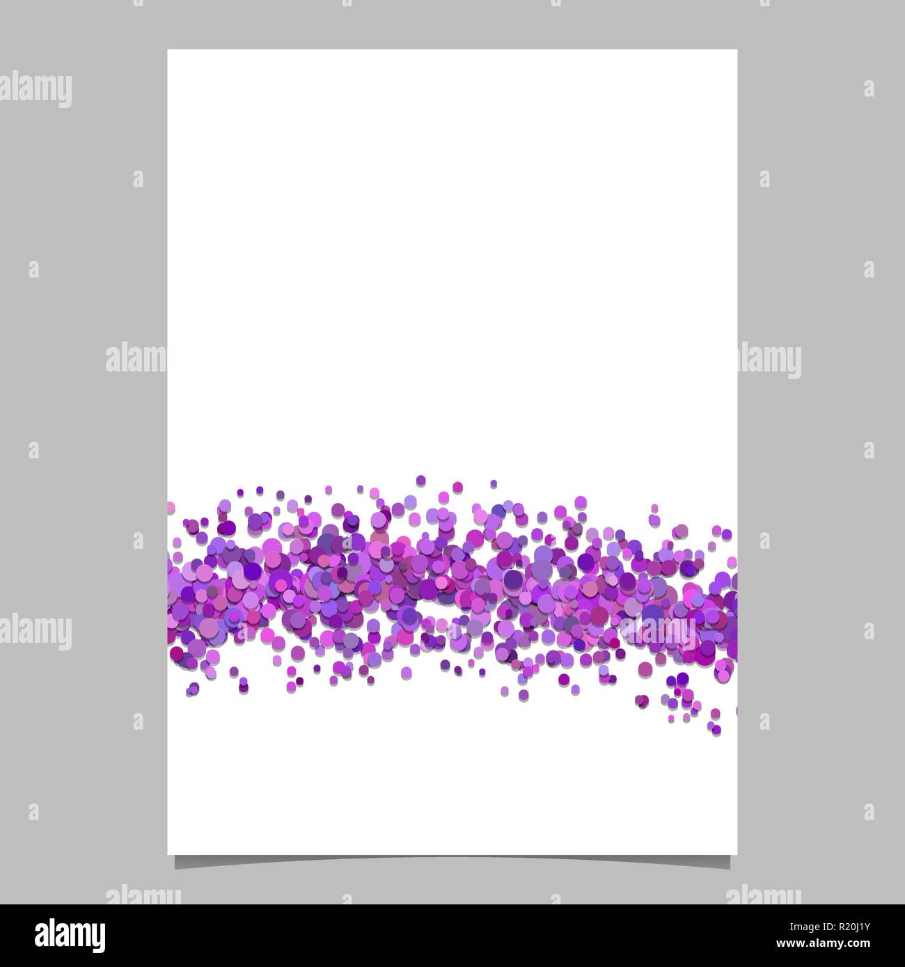 Abstract blank wavy confetti poster background template with scattered ...