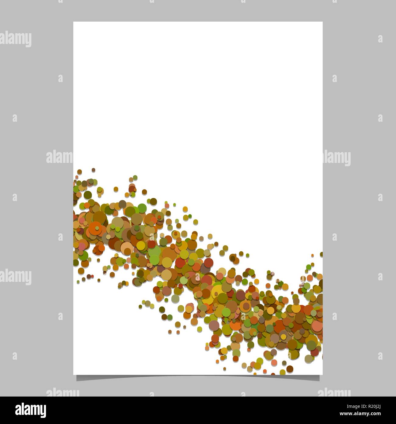 Abstract blank wavy confetti brochure background template with ...