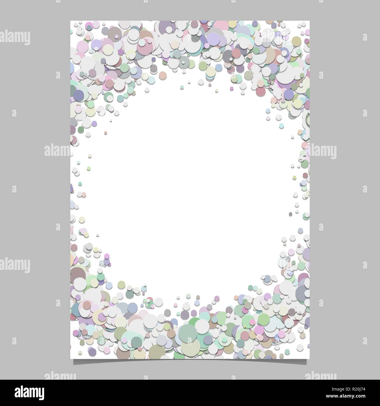 Blank abstract dispersed confetti dot poster background - vector page ...