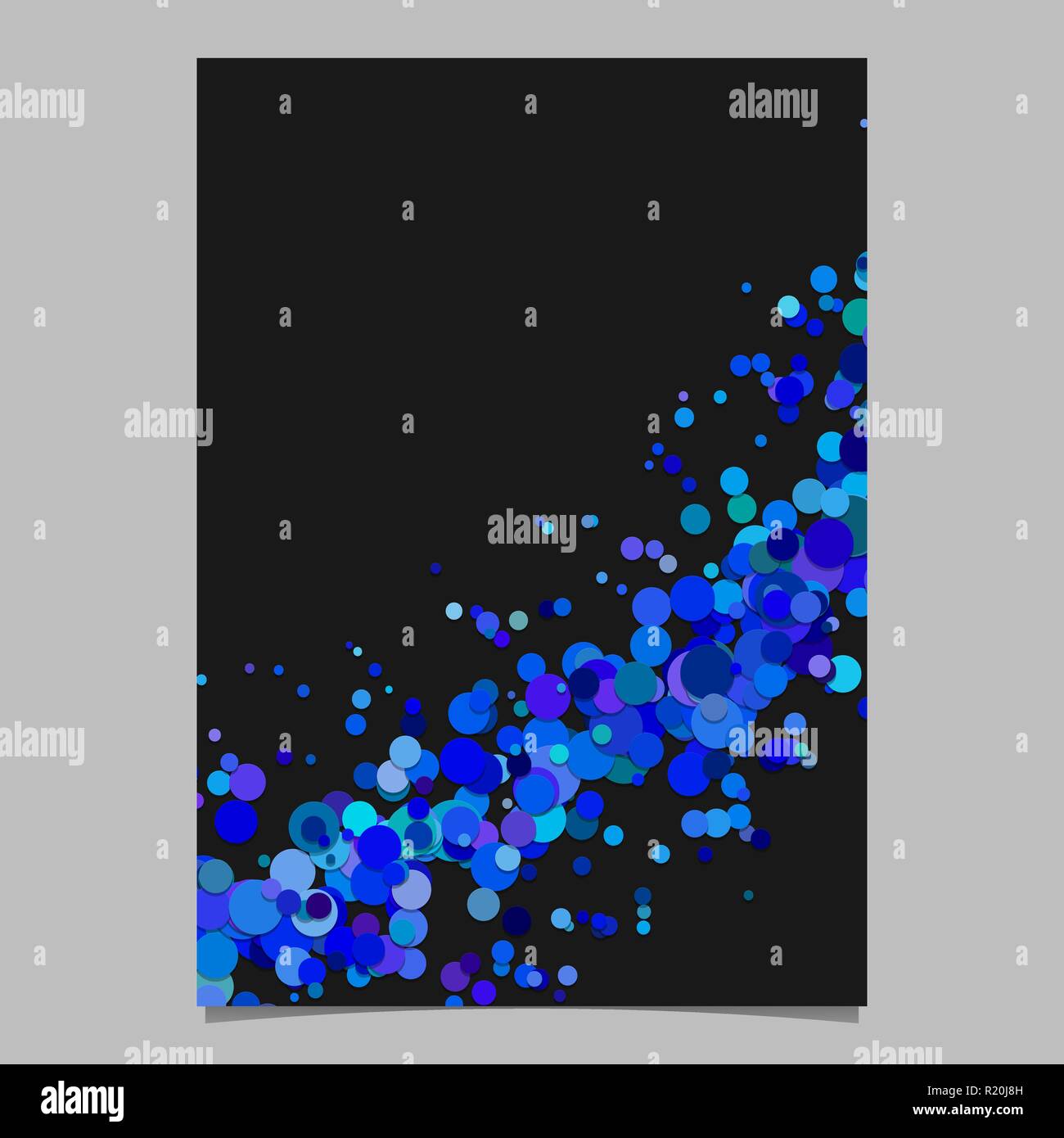 Blank curved abstract dispersed confetti dot flyer background - vector ...