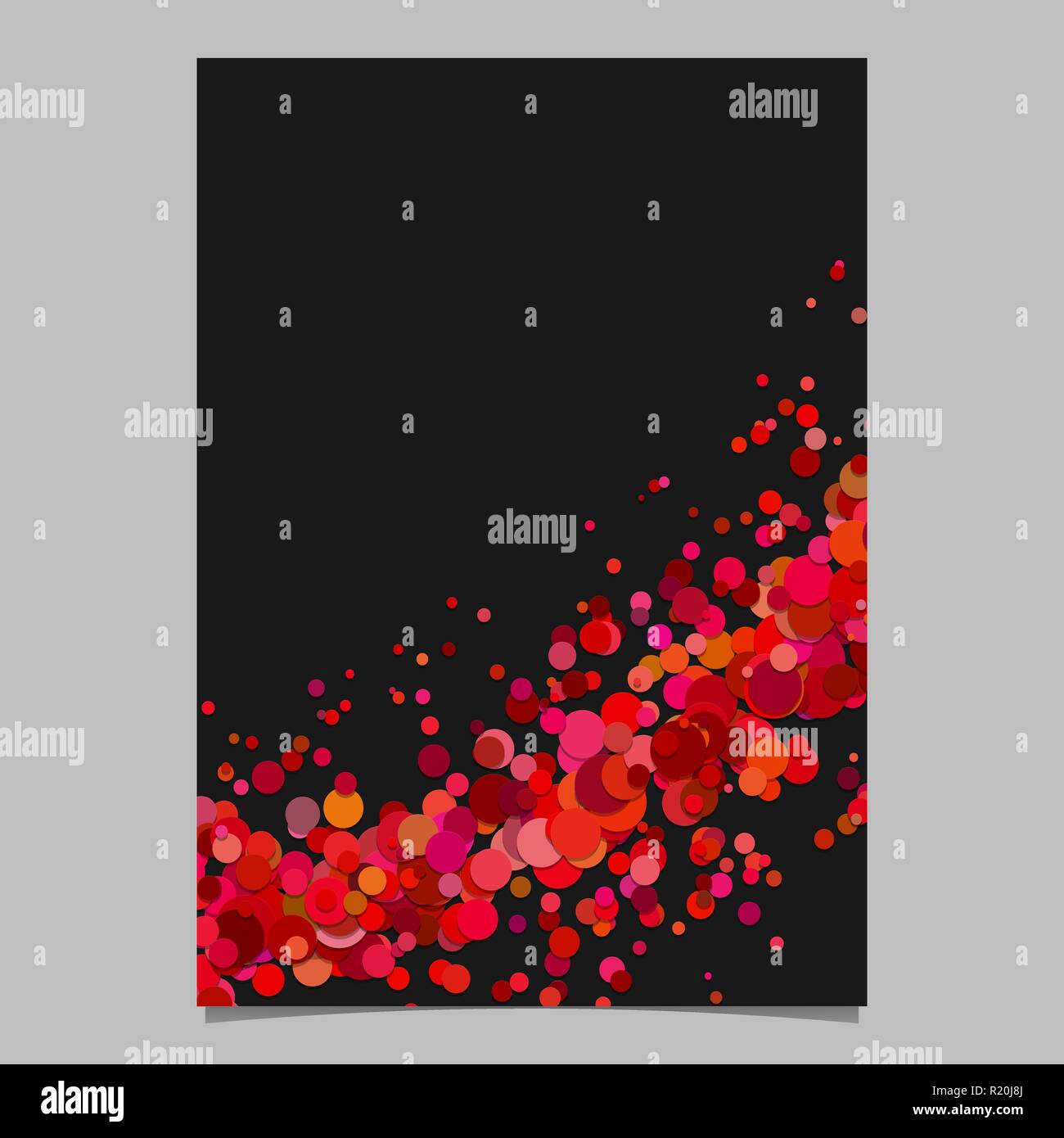 Blank curved abstract scattered confetti circle poster background ...