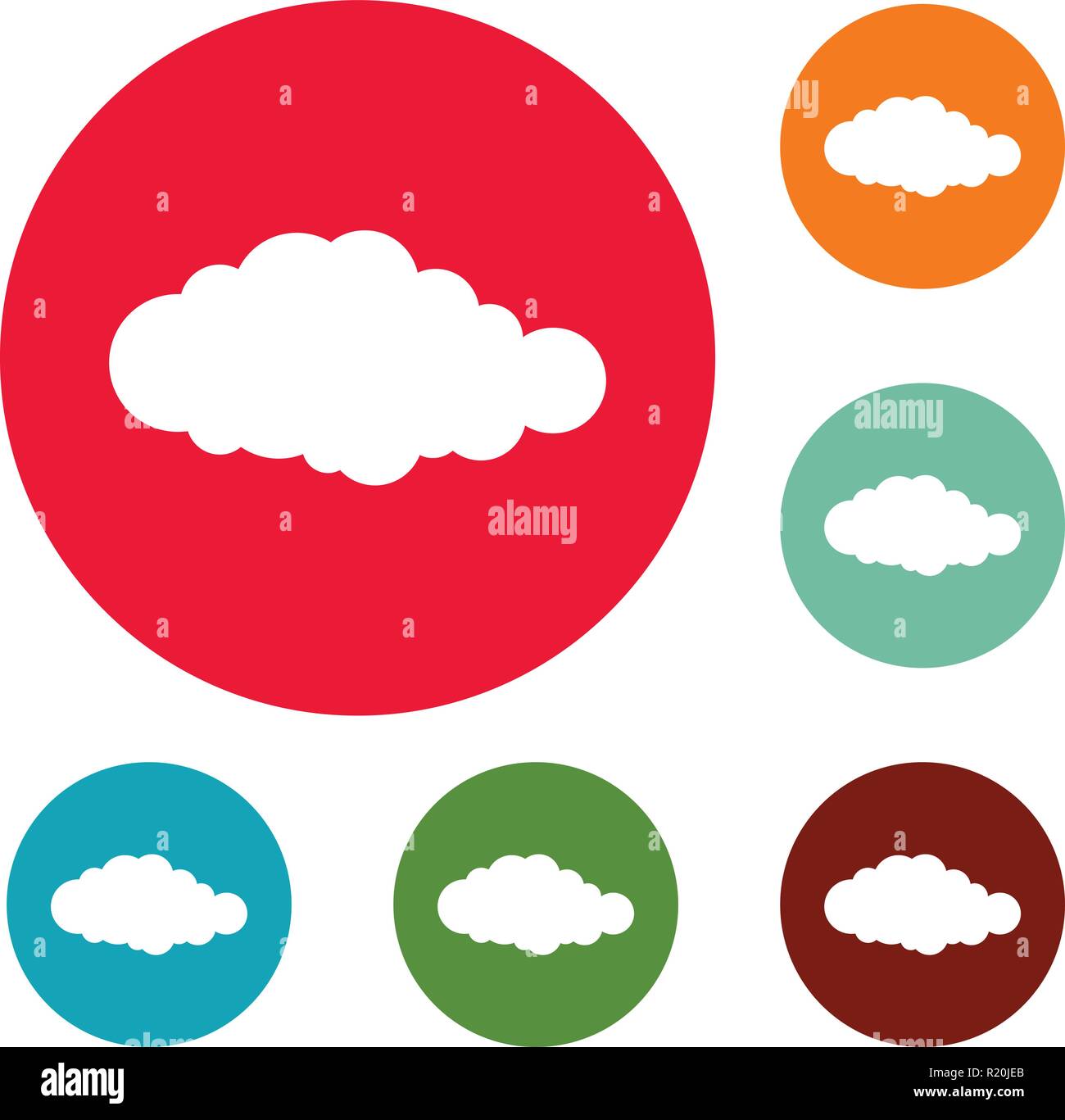 Sky icons circle set vector isolated on white background Stock Vector ...