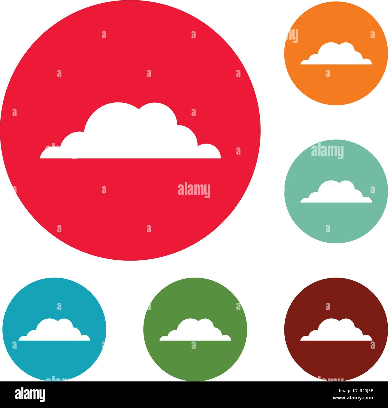 Weather icons circle set vector isolated on white background Stock ...