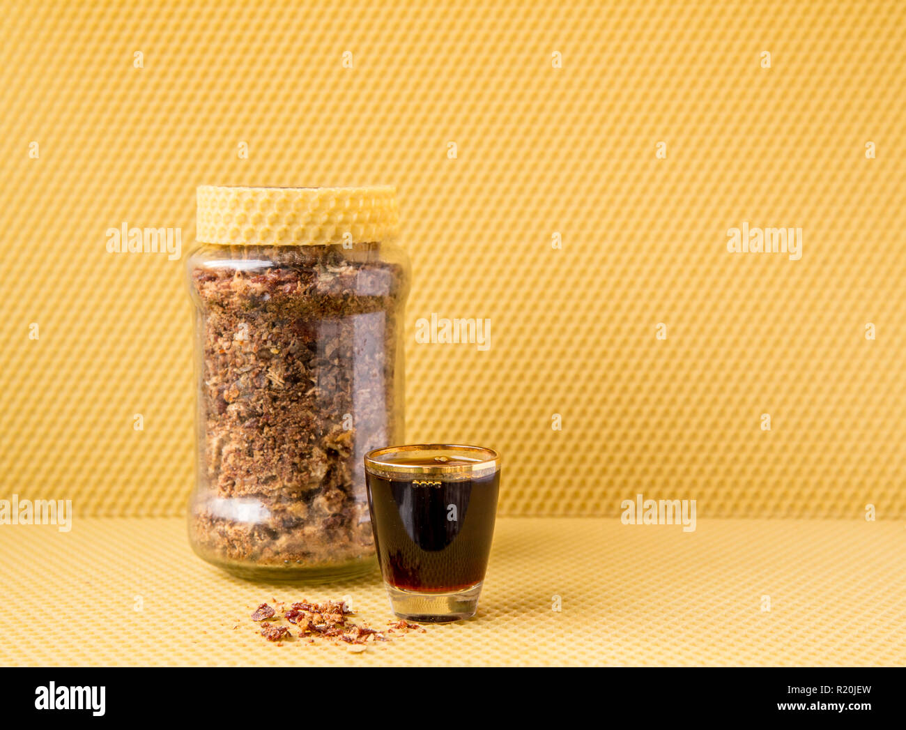 Propolis or bee glue is a resinous mixture that honey bees produce by ...