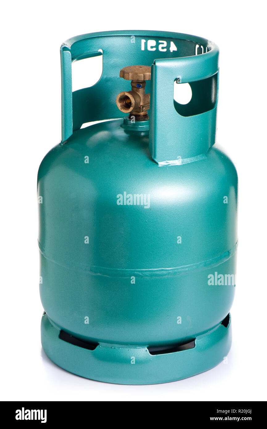 new LPG cylinder for cooking isolated over white background Stock Photo ...