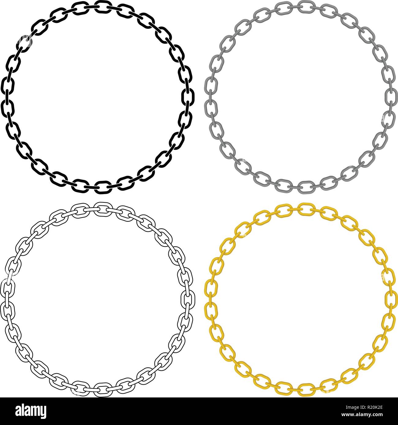 Metal Chain Link Circle Vector Illustration Stock Vector Image & Art ...