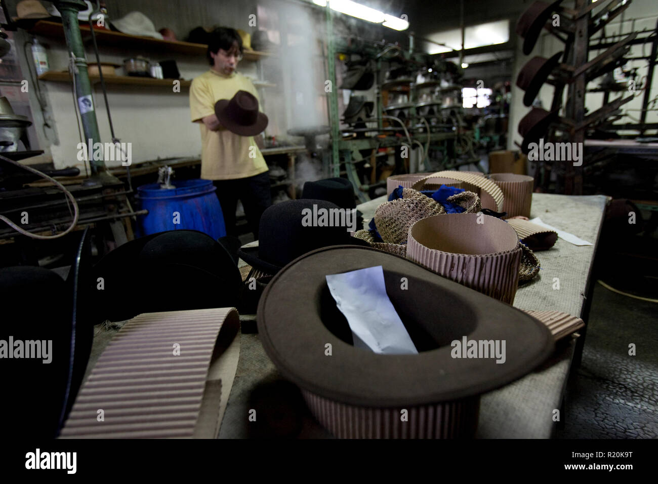 Millinery hat making machines hi-res stock photography and images - Alamy