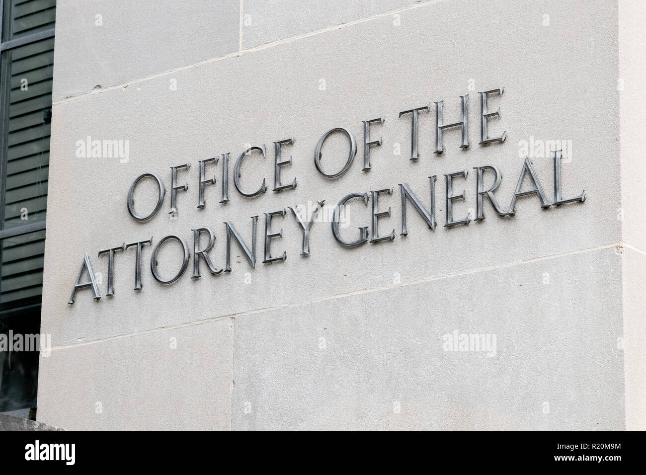 Robert F. Kennedy Department of Justice signs in Washington, D.C Stock ...
