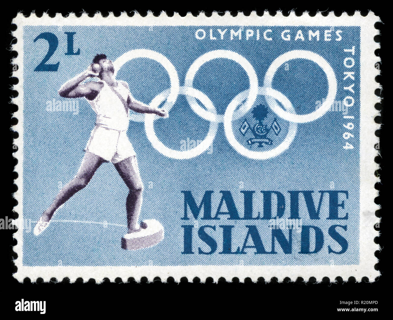 Postage stamp from the Maldives in the Olympic Games series issued in ...
