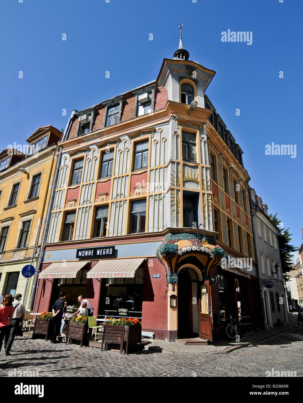 Monhe Negro reataurant, Riga, Latvia Stock Photo - Alamy