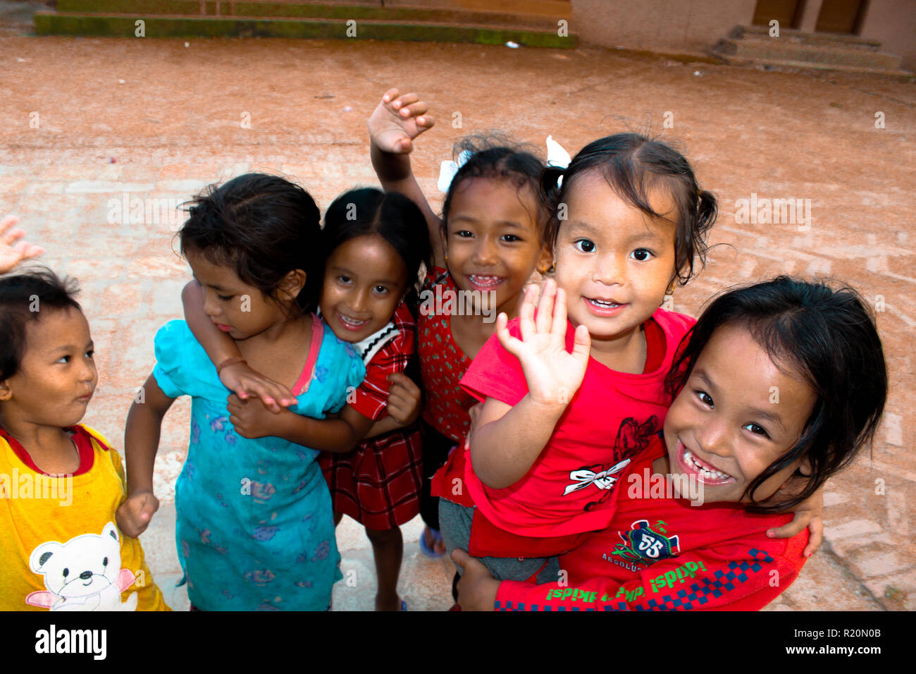 Kids of Kathmandu Stock Photo - Alamy