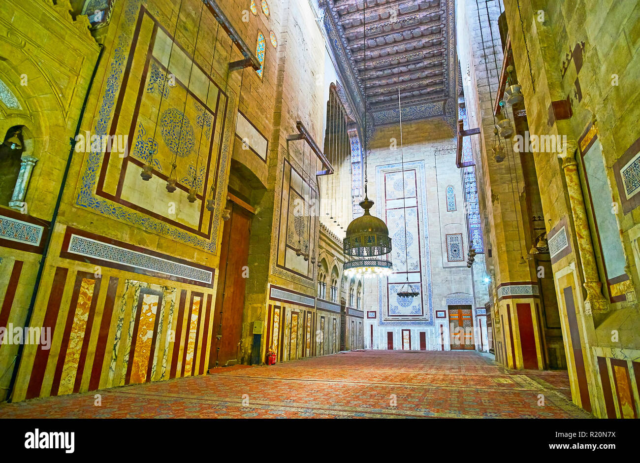 CAIRO, EGYPT - DECEMBER 21, 2017: Orbate female prayer hall in historic ...