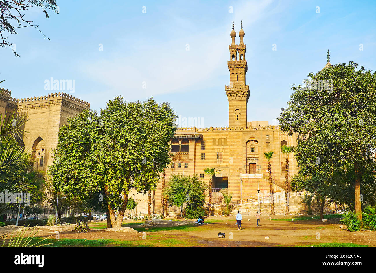 The Mamluk era complex of Qanibay Amir Akhur, including mosque, madrasa ...