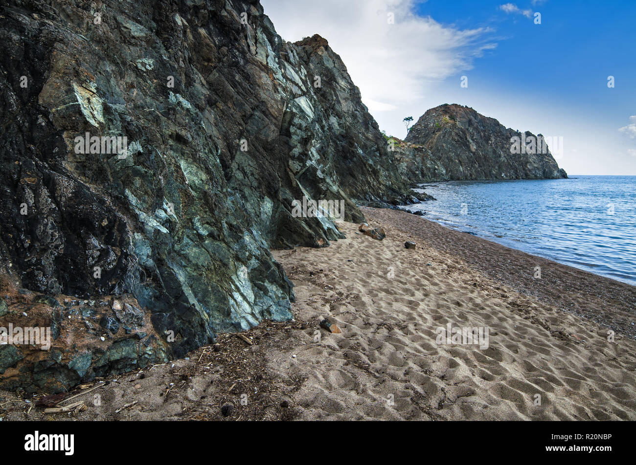 Pebble beach in Turkey on the Mediterranean coast Stock Photo - Alamy