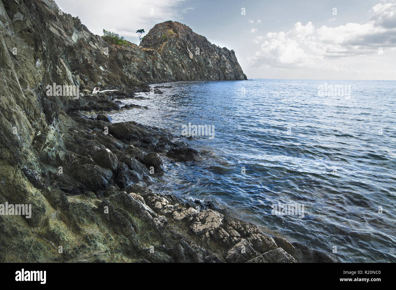 Pebble beach in Turkey on the Mediterranean coast Stock Photo - Alamy