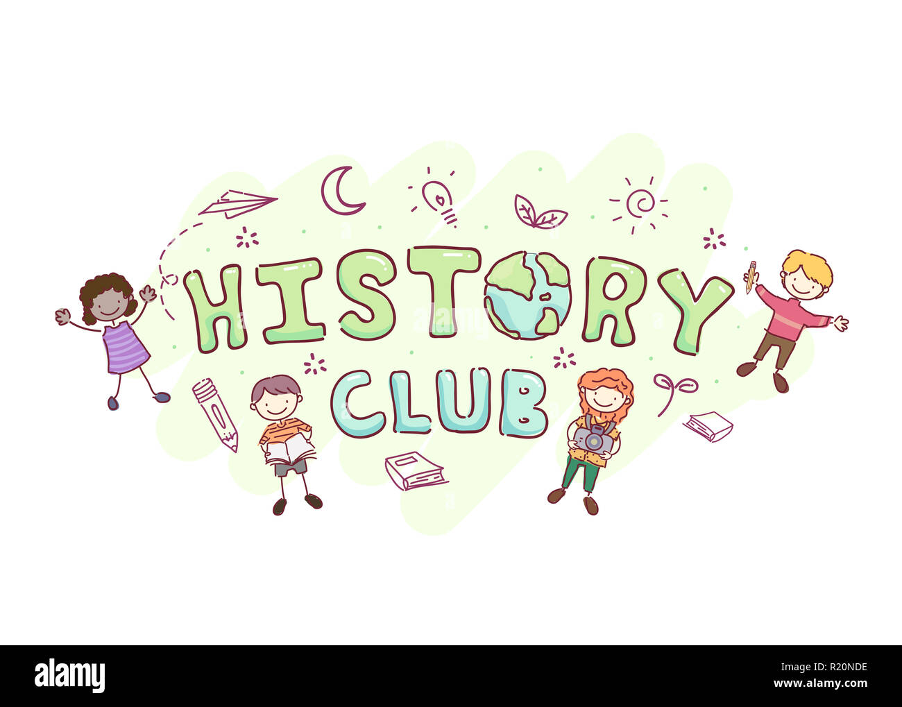 Stickman illustration kids history hi-res stock photography and images ...