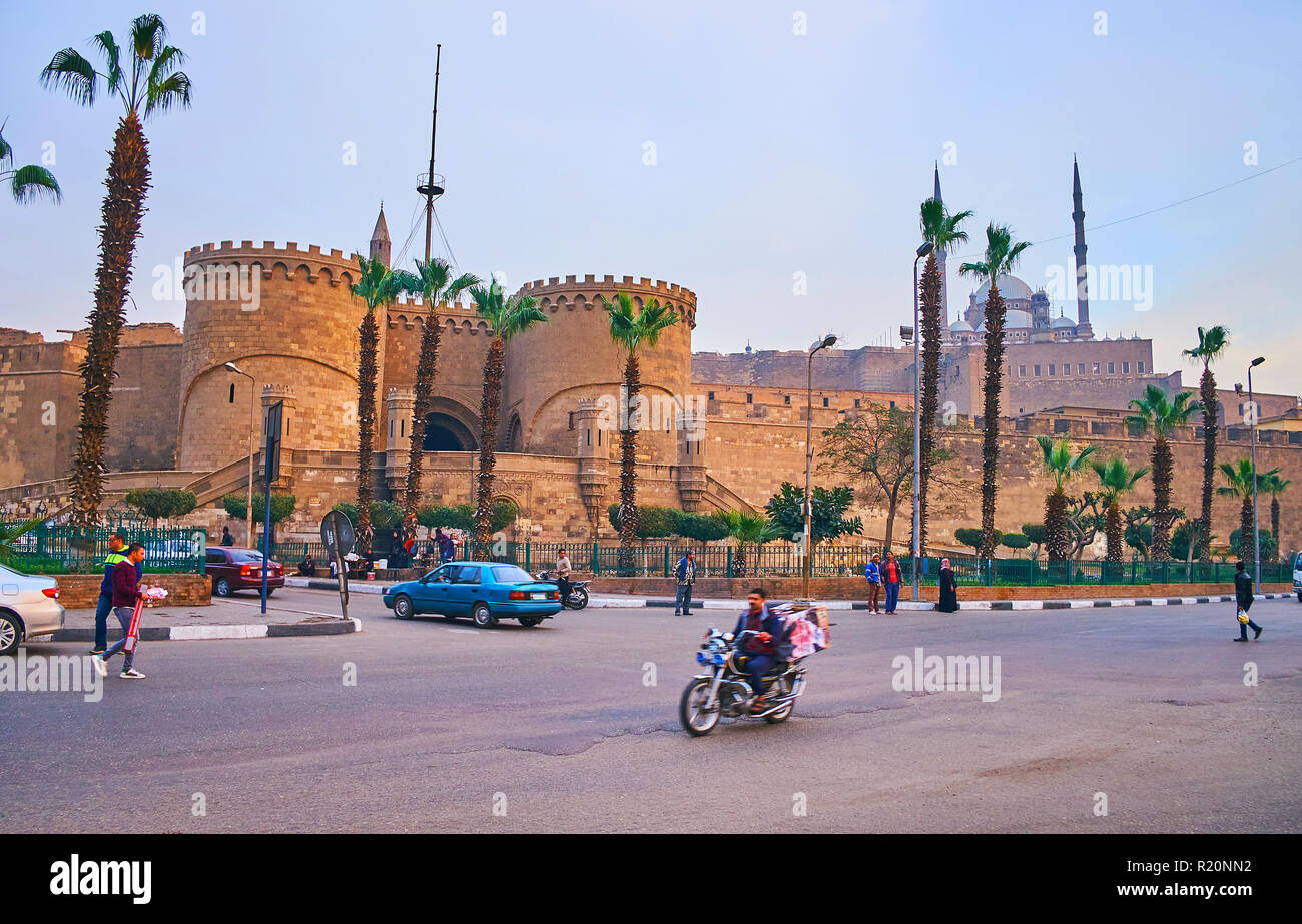 CAIRO, EGYPT - DECEMBER 21, 2017: Salah El Deen Square is nice place to ...