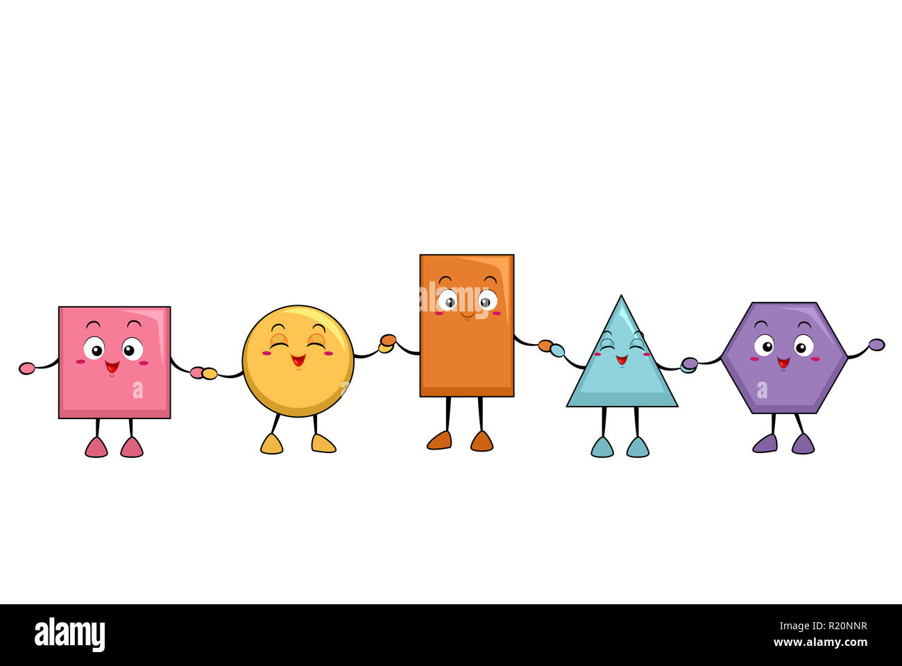 Cartoon illustration square basic geometric hi-res stock photography ...