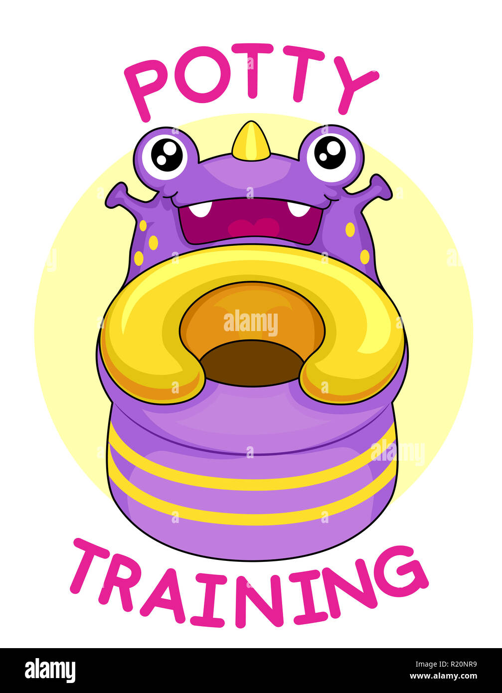 Colorful Mascot Illustration Featuring a Friendly Potty Training Seat ...