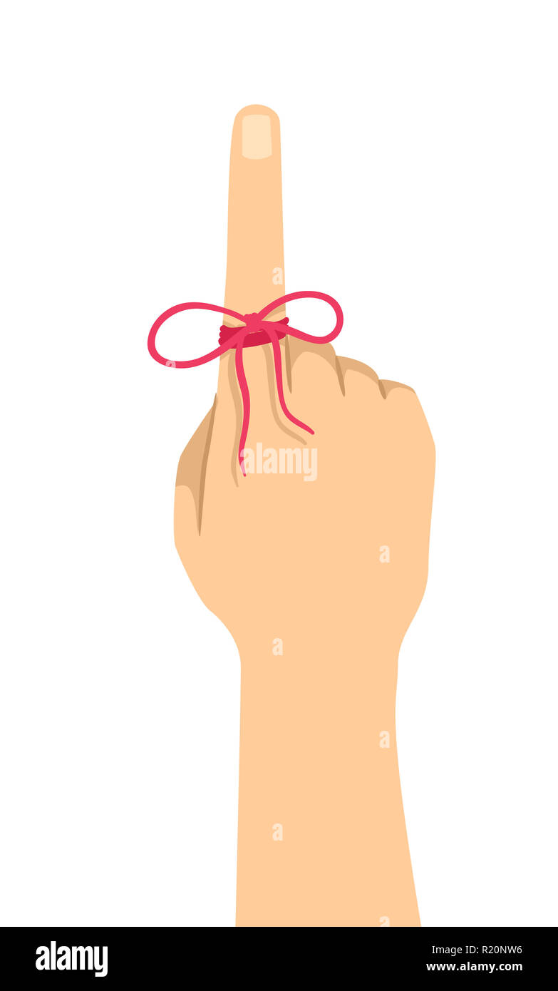 Cropped Illustration Featuring a Hand With the Index Finger Wrapped ...