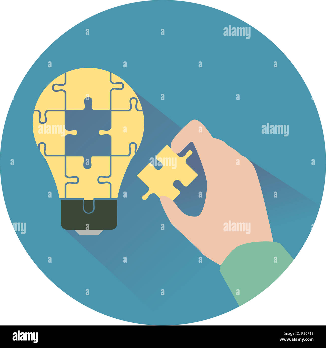 Jigsaw puzzle clip art cartoon hi-res stock photography and images - Alamy