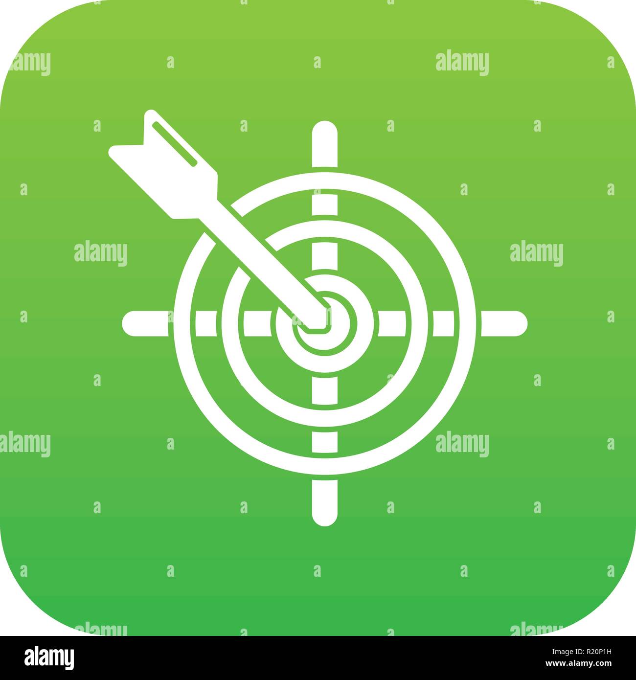 Arrow target icon green vector Stock Vector Image & Art - Alamy