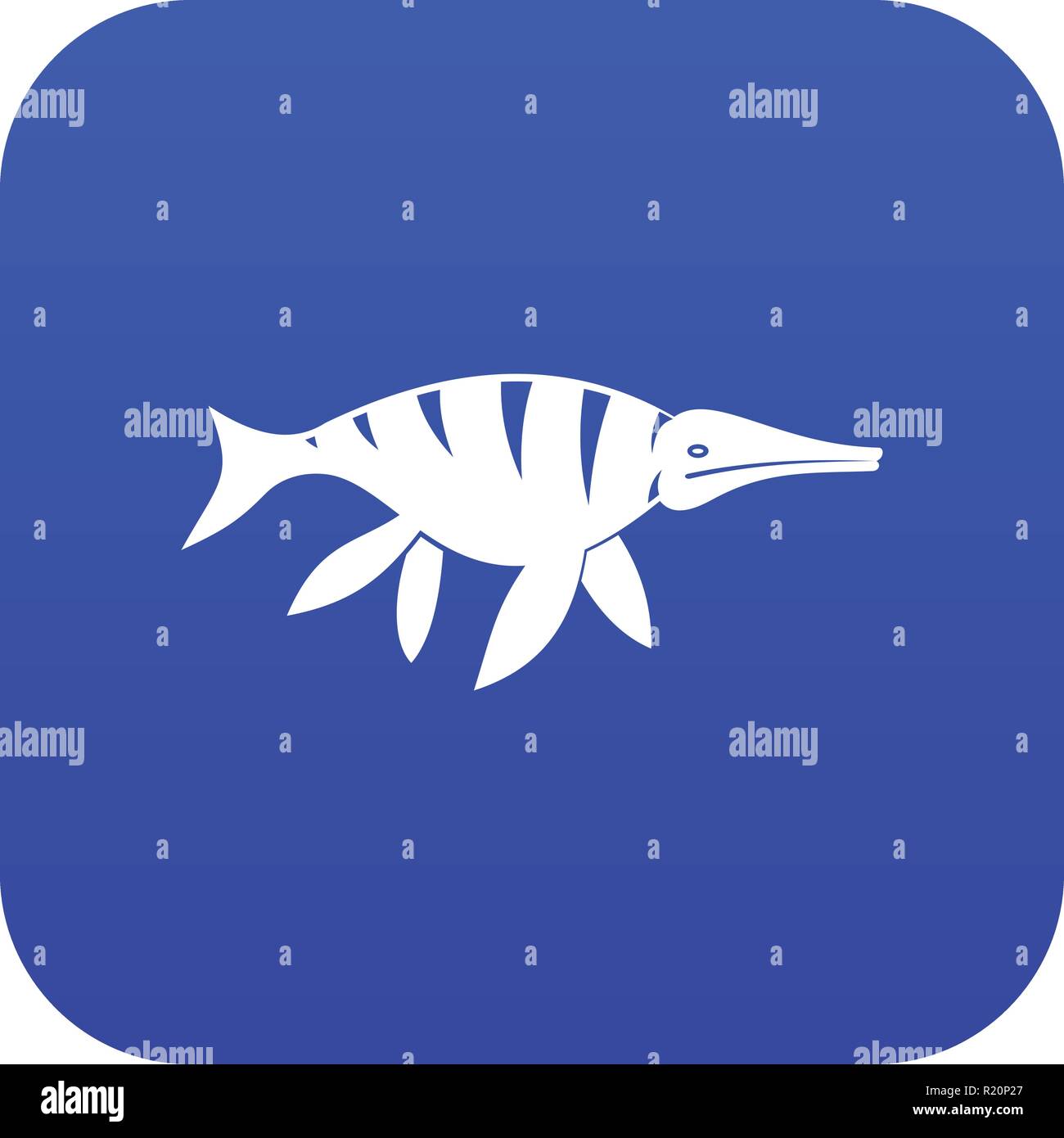 Aquatic dinosaur icon digital blue Stock Vector Image & Art - Alamy