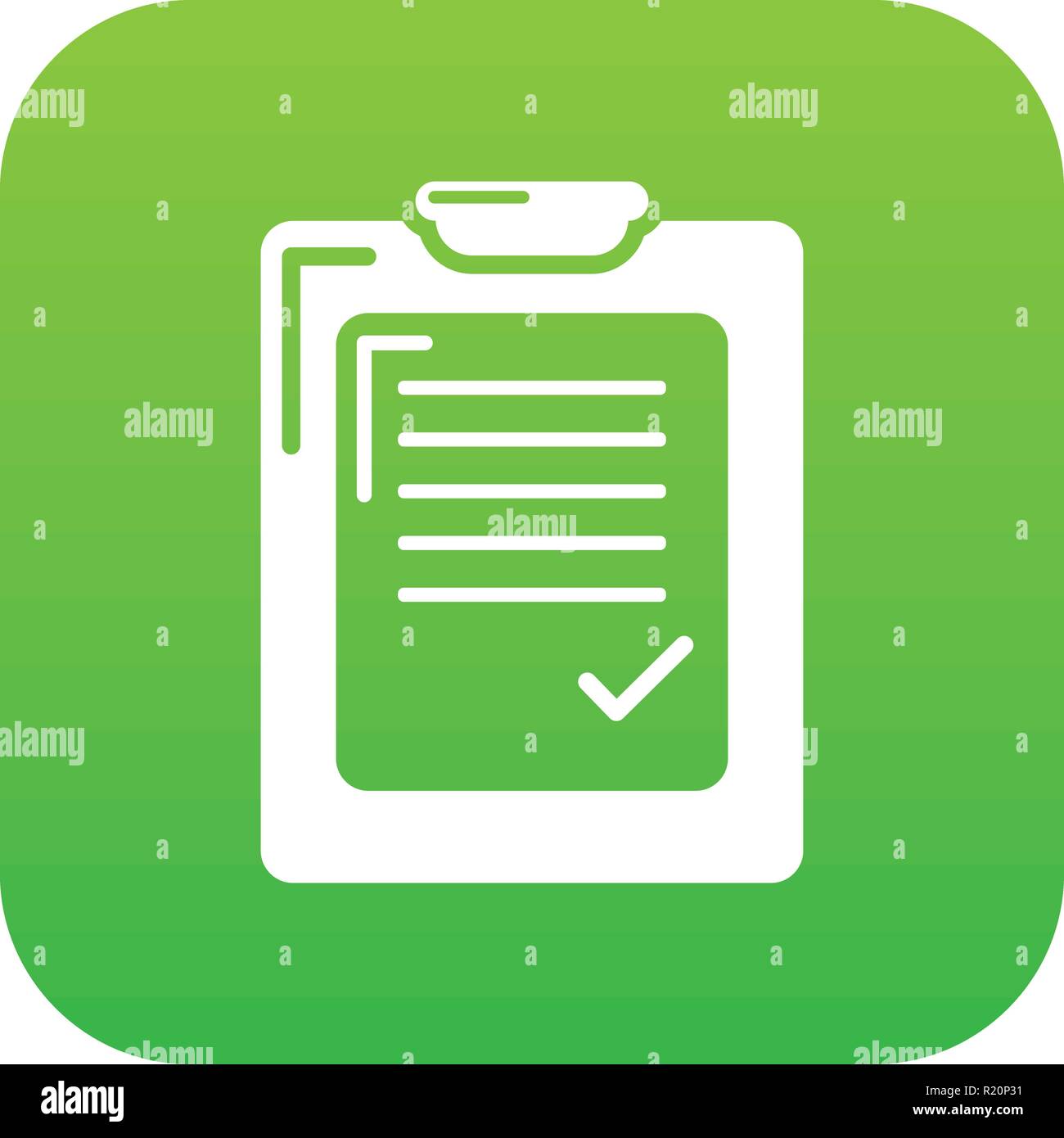Check list icon green vector Stock Vector Image & Art - Alamy
