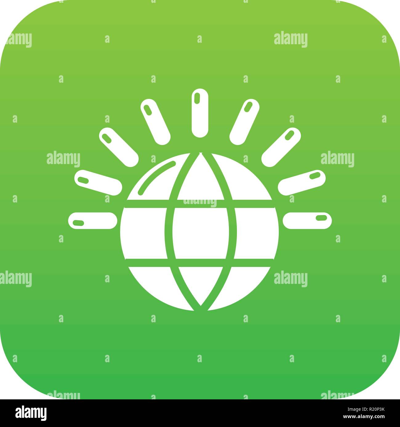 Global communication icon green vector Stock Vector Image & Art - Alamy