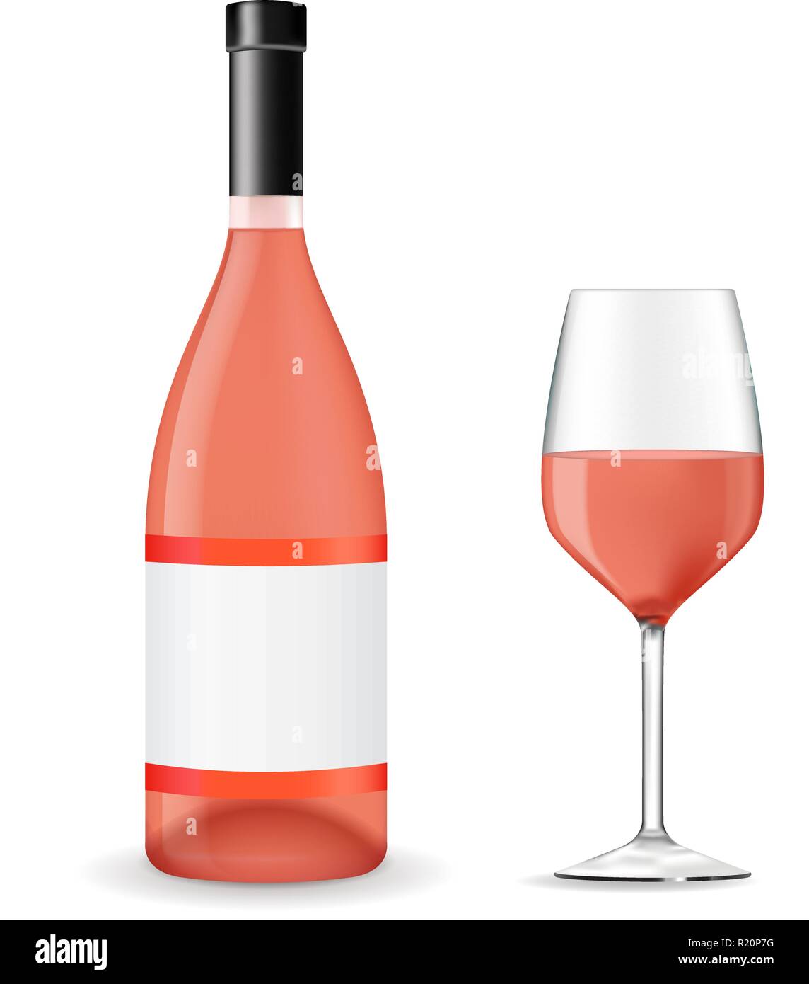 The rose wine Stock Vector Images - Alamy