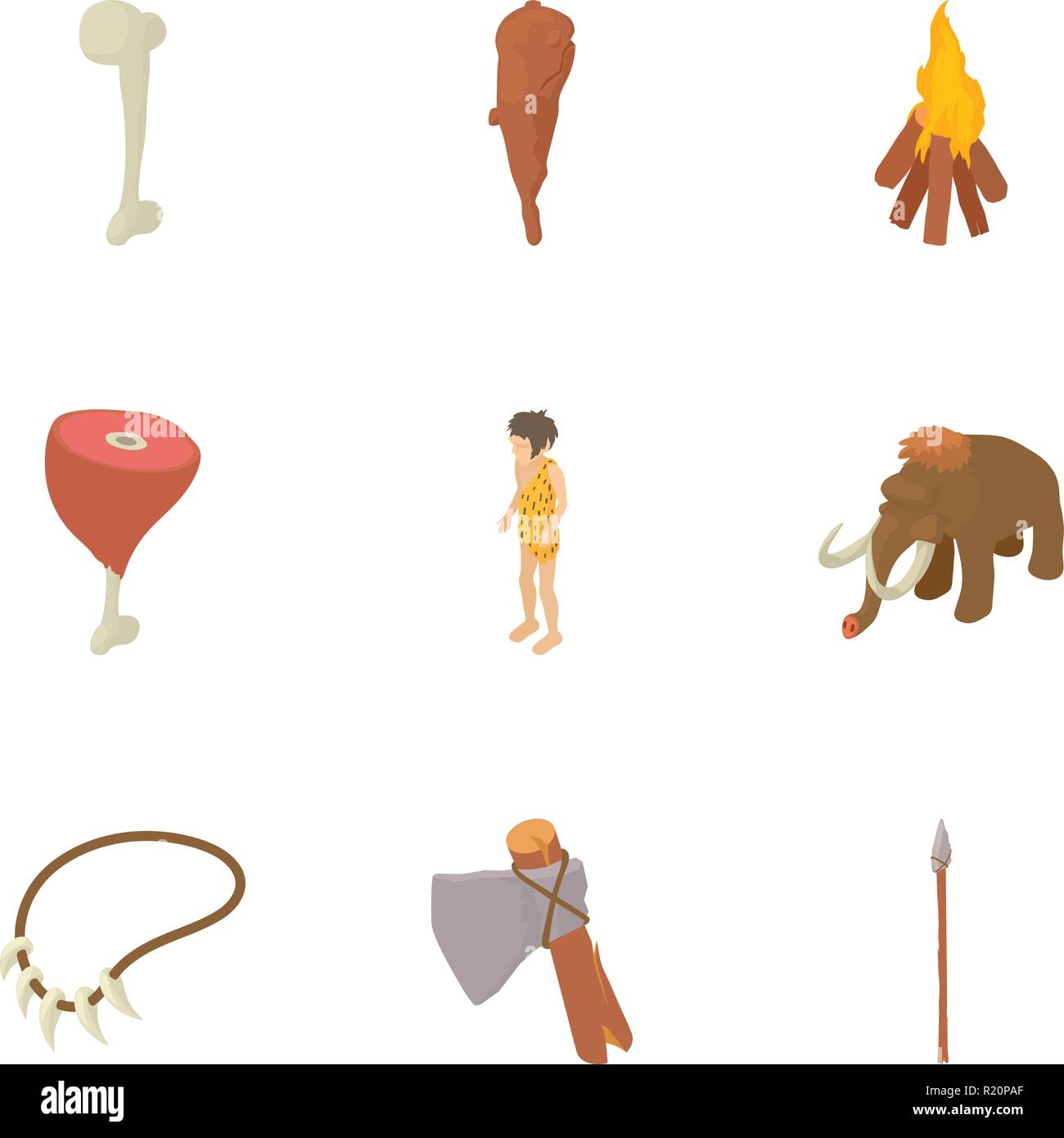 Cavemen hunting dinosaur hi-res stock photography and images - Alamy