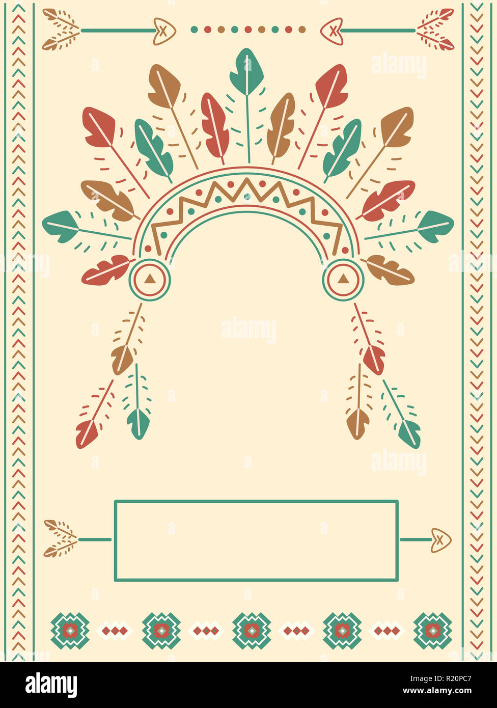 Native american indian motif border hi-res stock photography and images ...