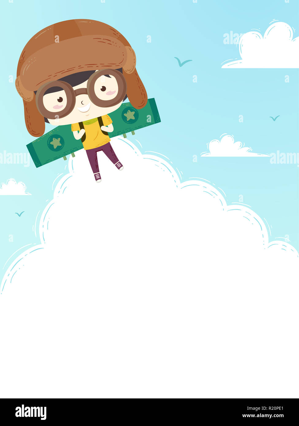 Colorful Background Illustration Featuring a Cute Little Boy Dressed as ...