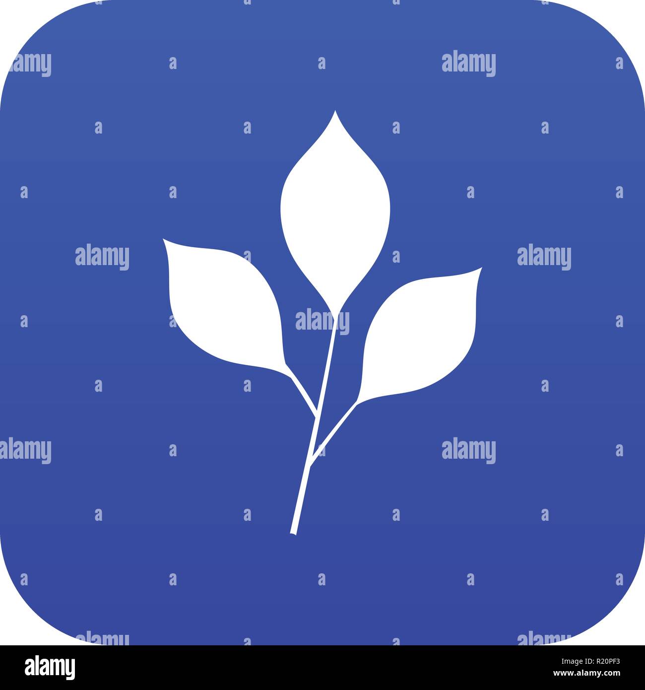 Cherry leaves icon digital blue Stock Vector Image & Art - Alamy