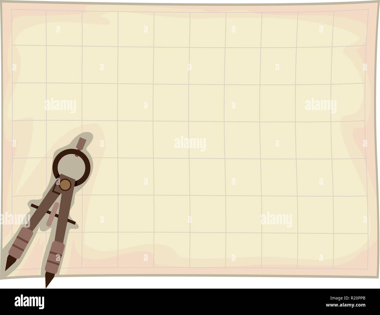 Colorful Background Illustration Featuring a Compass Resting on a Blank ...