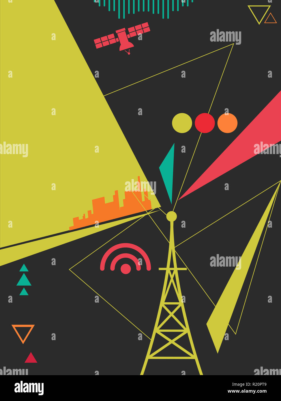 Concept Illustration of a Tower Geometric Design with a Tower ...