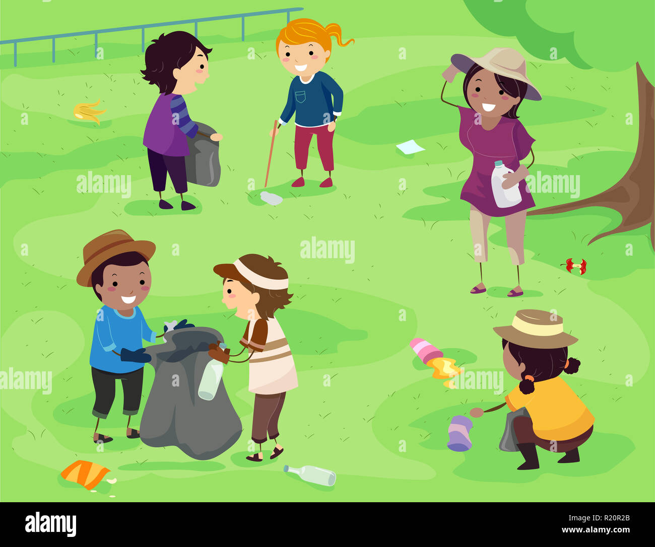 Kids cleaning park hi-res stock photography and images - Alamy