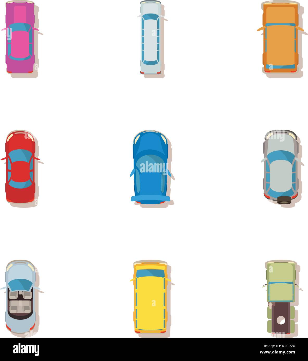 Car roof icons set, cartoon style Stock Vector Image & Art - Alamy