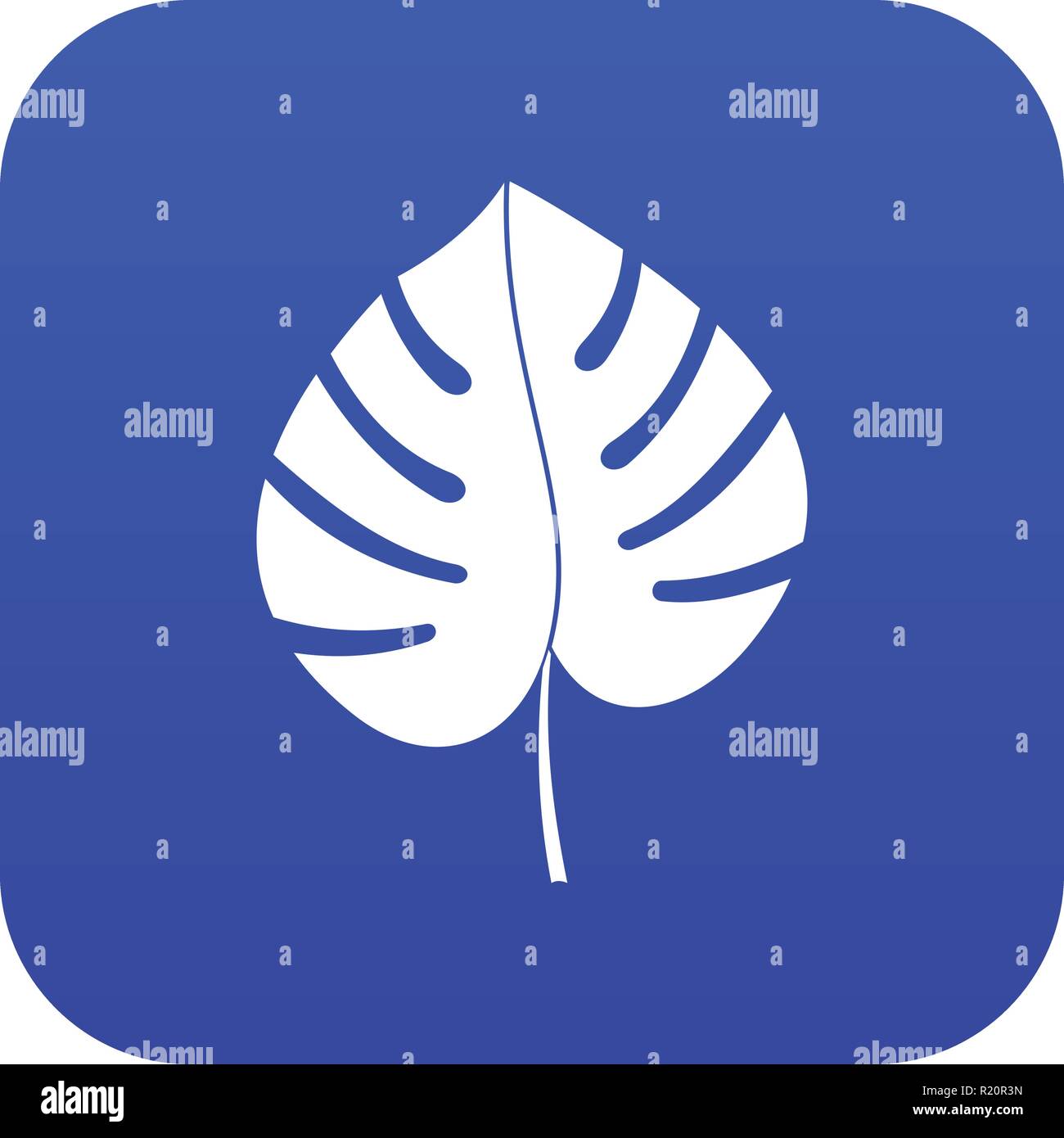 Leaf of monstera icon digital blue Stock Vector Image & Art - Alamy