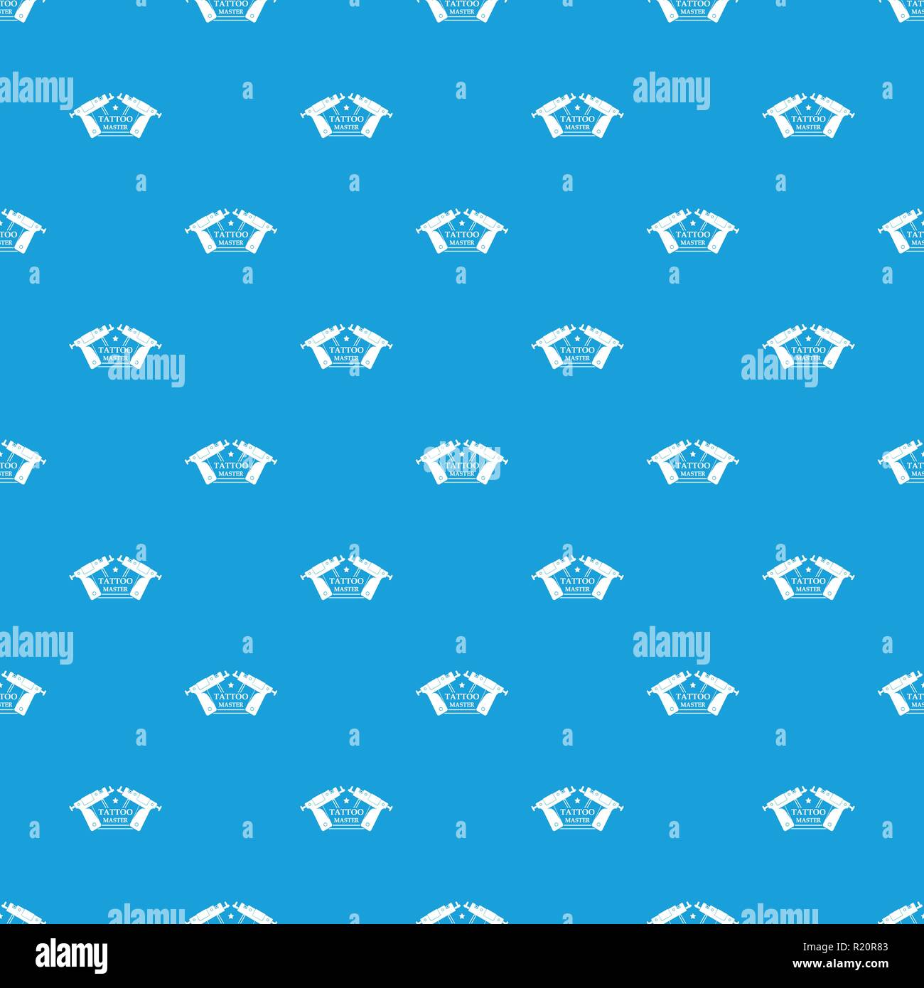Tattoo tool pattern vector seamless blue Stock Vector Image & Art - Alamy