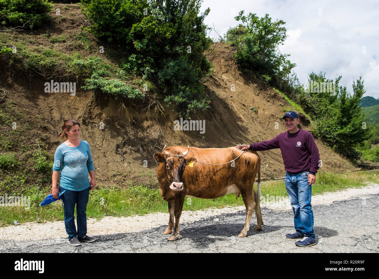 Albania, Erseke, peasant family Stock Photo - Alamy