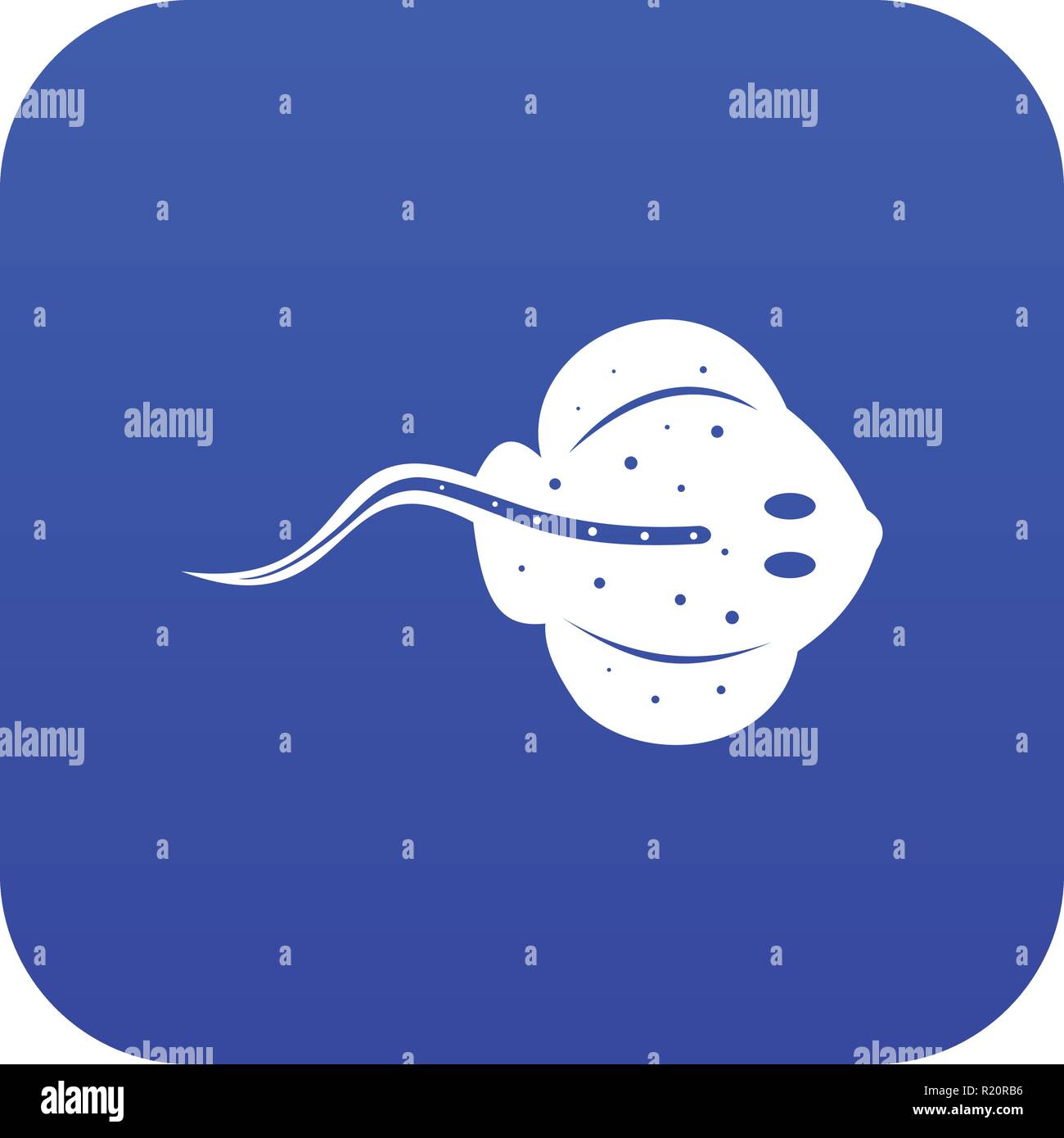 Swim stingray on blue Stock Vector Images - Alamy