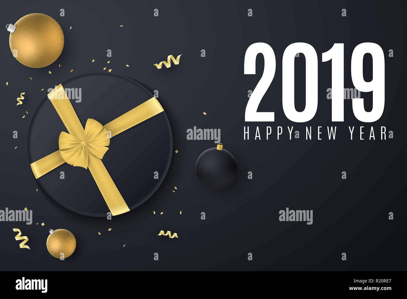 Gold ball ribbon Stock Vector Images - Alamy