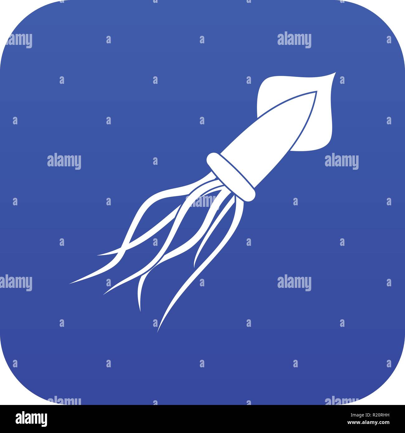 Squid icon digital blue Stock Vector Image & Art - Alamy
