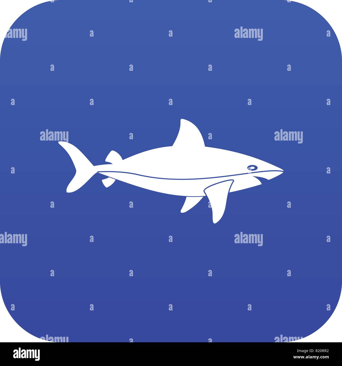 Shark fish icon digital blue Stock Vector Image & Art - Alamy