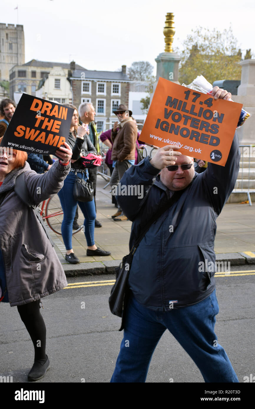 UK Unity 'take back control' pro-Brexit protest. Norwich Against ...