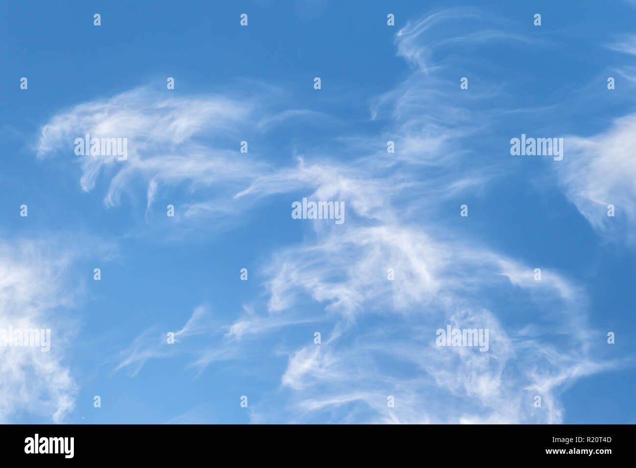 Blue sky with white clouds -- natural background Stock Photo - Alamy