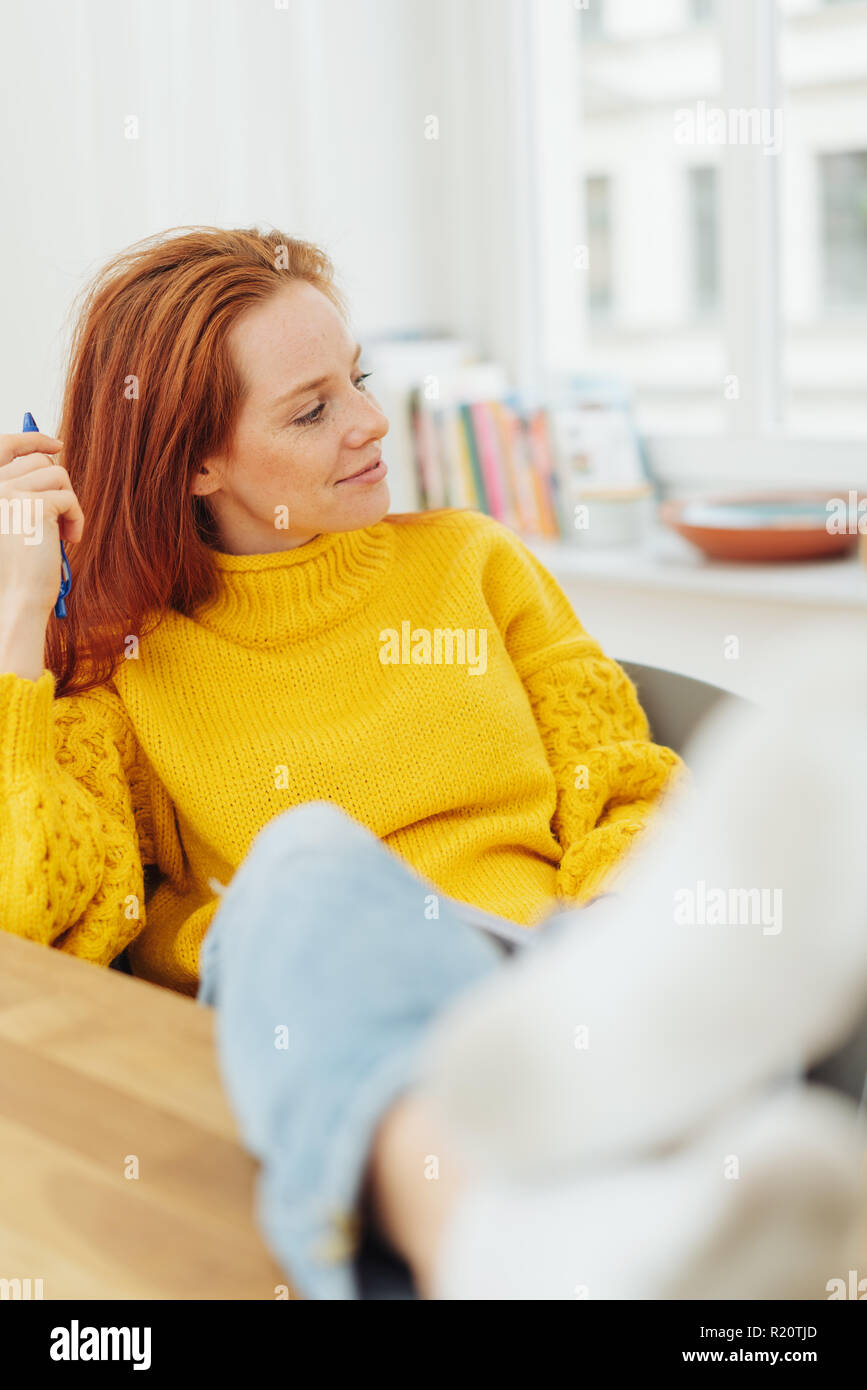 Feet up relaxing home hi-res stock photography and images - Alamy